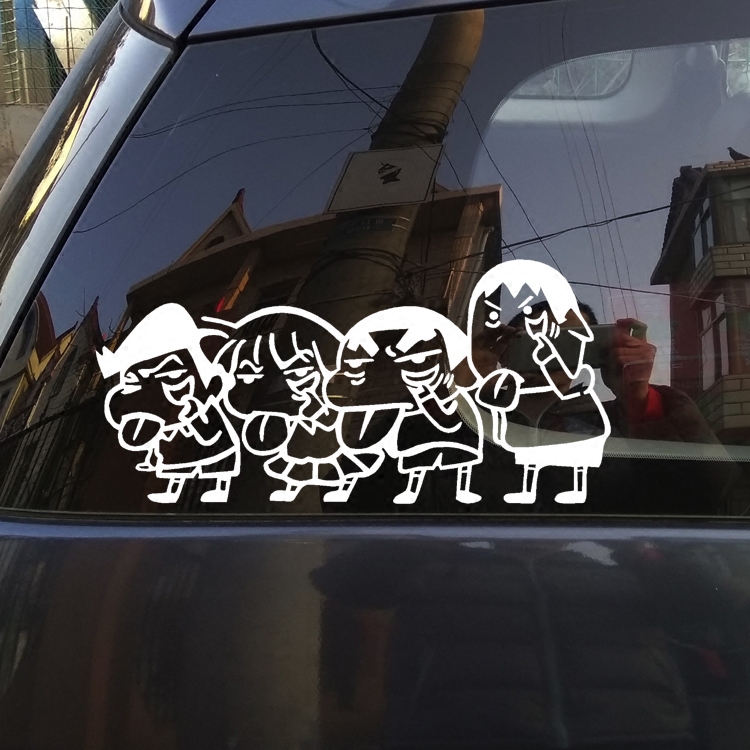 D1-075a Crayon Shin-Chan Strange Smell Car Sticker Funny Grimace ...