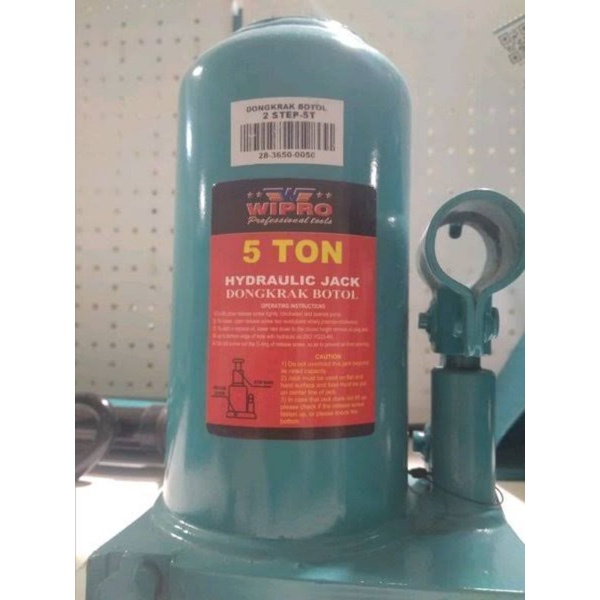 BOTTLE JACK 5 TON WIPRO / 5T HYDRAULIC JACK | Shopee Philippines