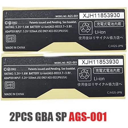 2PCS Label Sticker for Gameboy Advance GBA SP, Label Nameplate Sticker ...