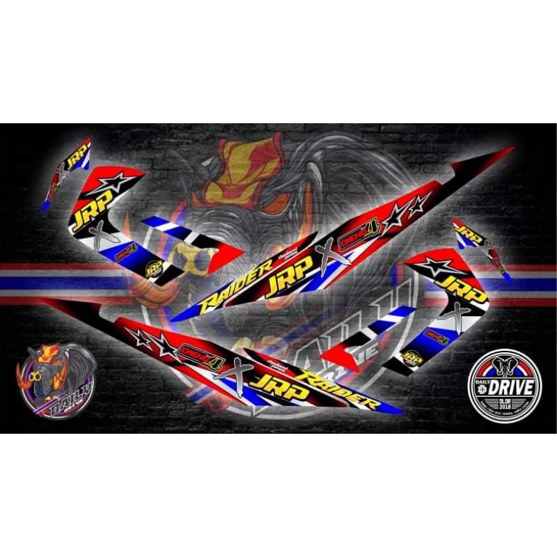 SUZUKI RAIDER 150 NEWBREED JRP X DAENG DECAL DESIGN | Shopee Philippines