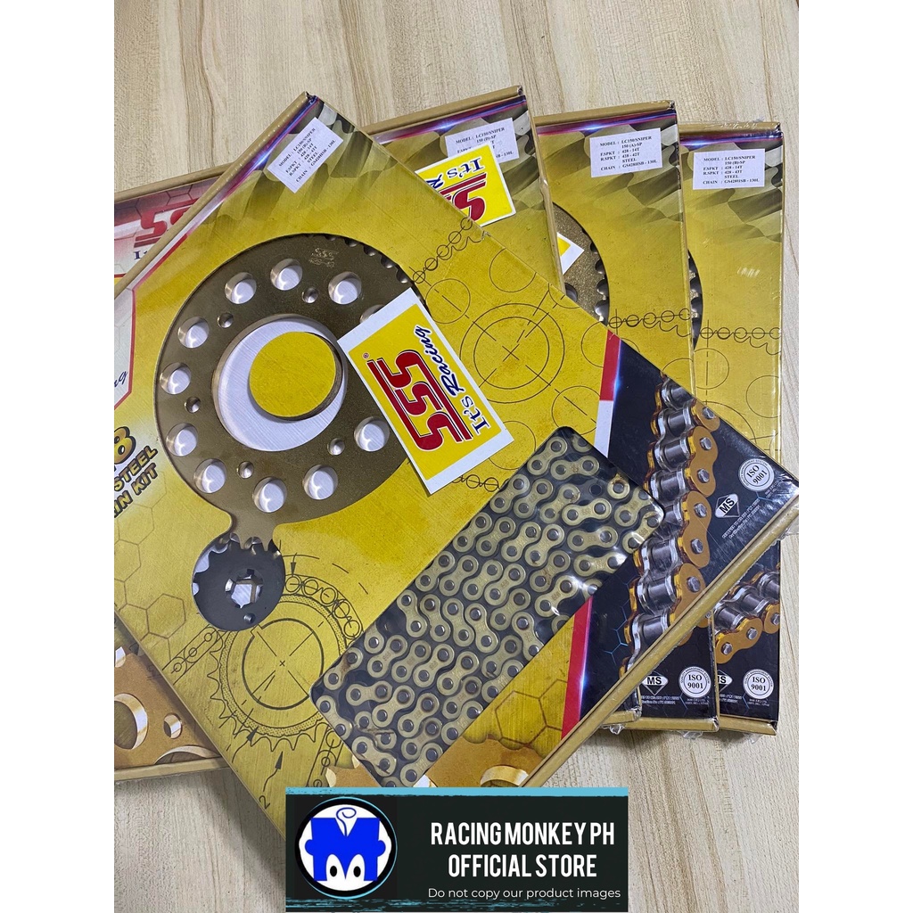 SSS Sprocket Chain Set 2in1 14T-42T | 14T-43T | 14T-44T | 14T-45T 428H ...