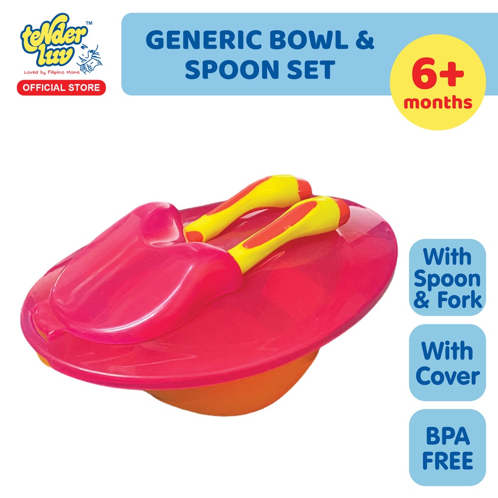 Tender Luv Bowl & Spoon Set | Shopee Philippines