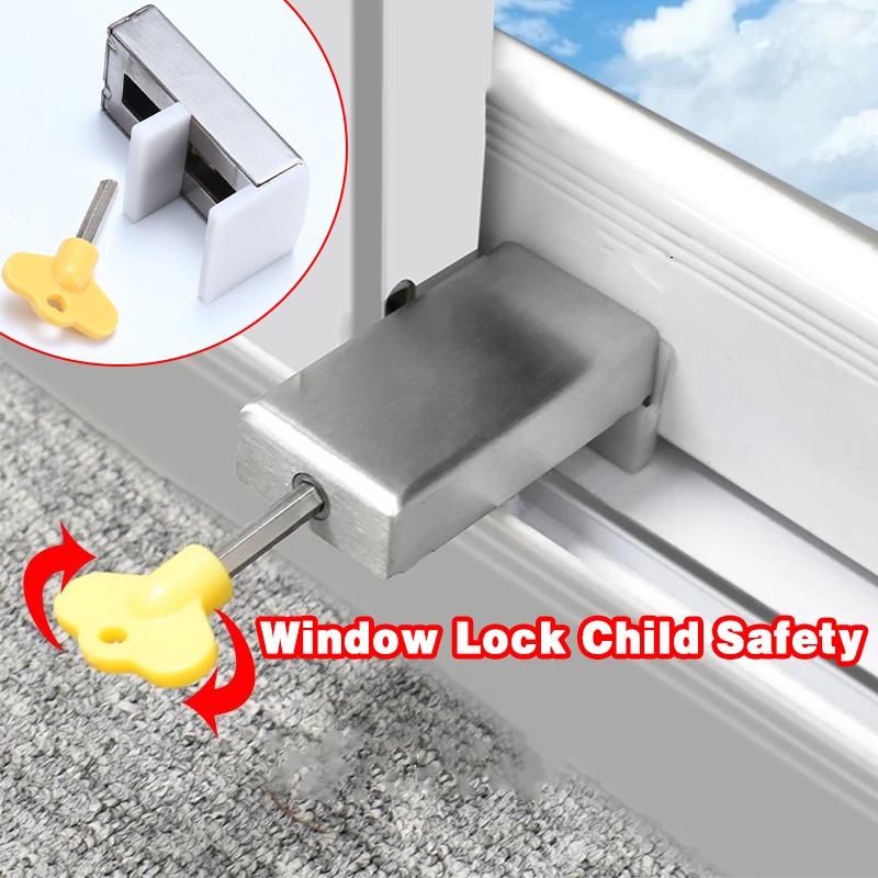 Aluminum Window Child Safety Lock Buckle Sliding Window Safety Lock ...
