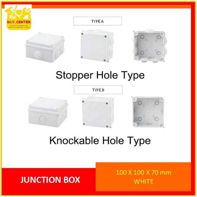 IP65 Waterproof Multi-purpose Junction Box Enclosure 100x100x70mm ...