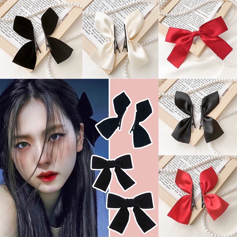 Jisoo BlackPink Korean bow tie hairpin | Shopee Philippines