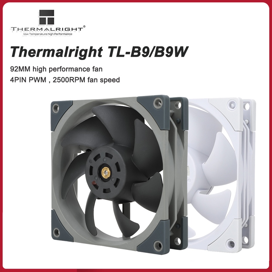 Thermalright TL-B9/B9W 92mm 4PIN PWM Case cooling Fan 2500RPM High performance air pressure ...