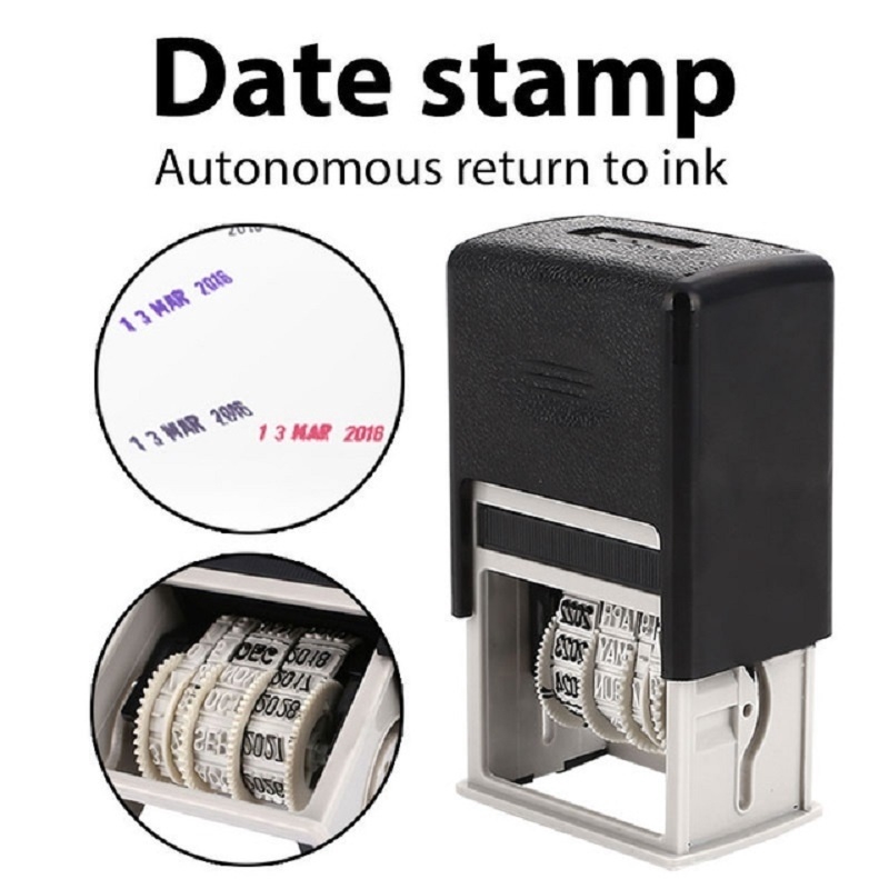 1 PC Date Stamp Roller DIY English Date Stamp Seal Without Ink Date 4MM ...