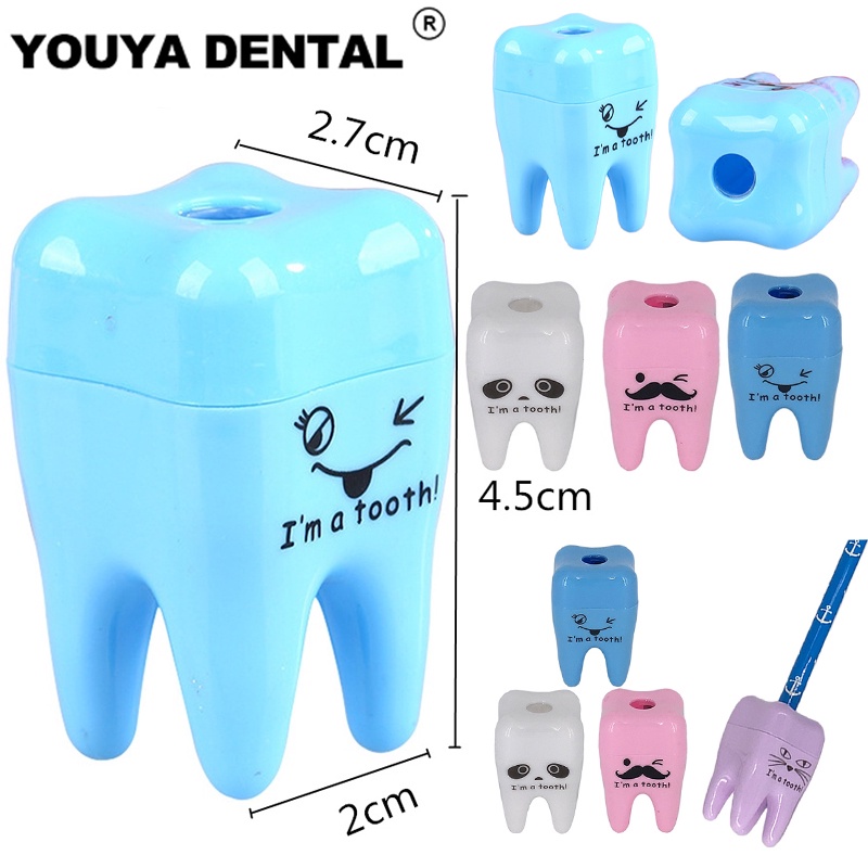 20pcs Tooth Shaped Pencil Sharpener Single Hole Pencil Sharpener ...