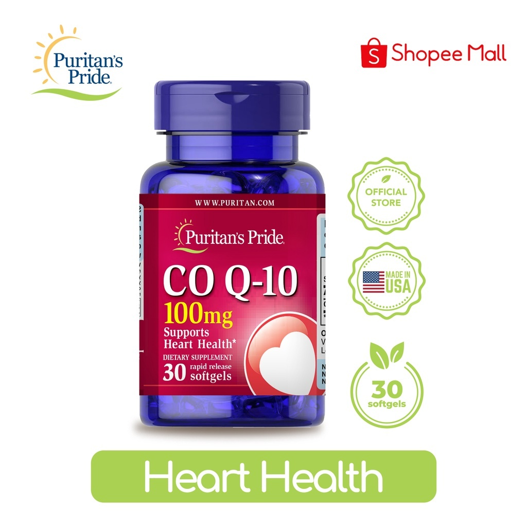 Co Q-10 Q-SORB 100 mg 30 softgels Heart Health Puritans Pride | Shopee Philippines