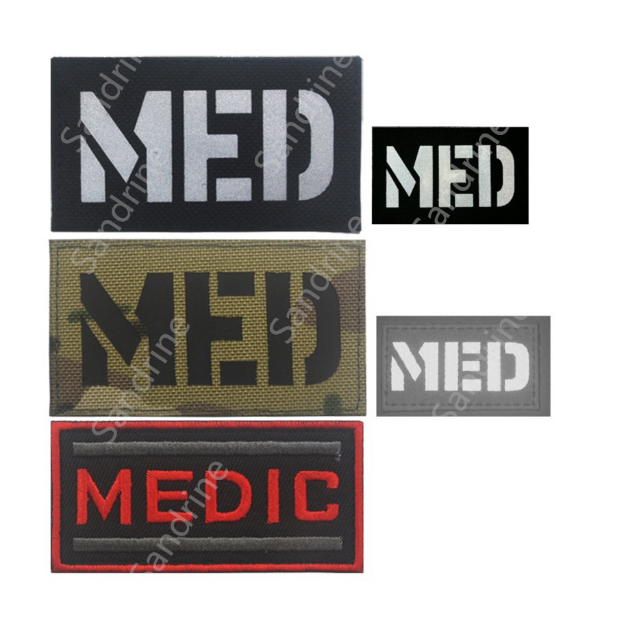 MED MEDIC Military Army Tactical Morale Embroidery Velcro Patches ...
