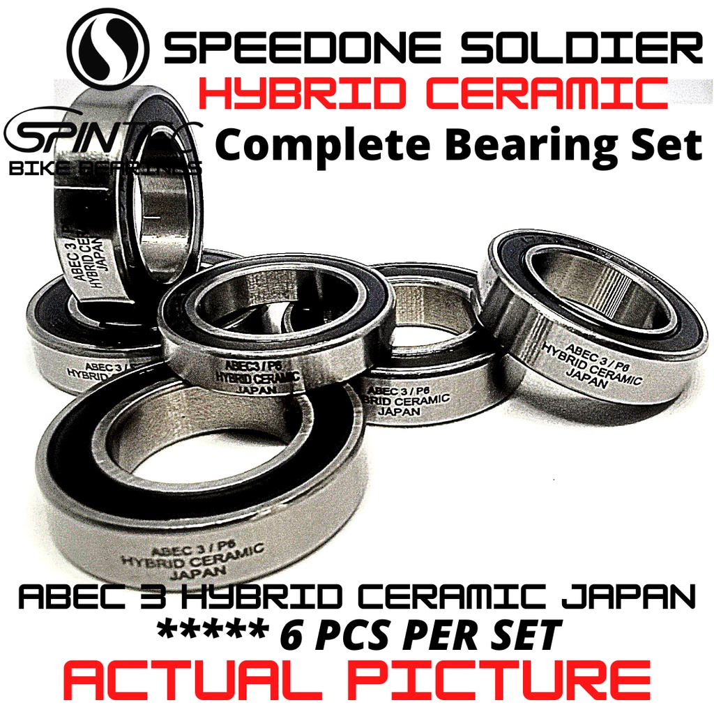 SPINTEC Speedone Soldier Complete Front Rear Free Hub Bearing Set JAPAN ...