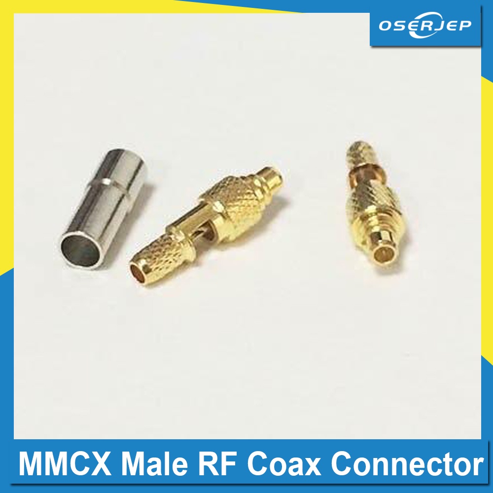 1PC MMCX Male Plug RF Coax Connector Crimp for RG316,RG174, LMR100 Straight Goldplated | Shopee ...