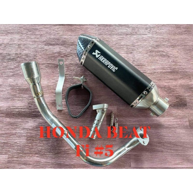 Full System Exhaust Akrapovic Pipe for HONDA BEAT Fi / ZOOMER x / GENIO ...