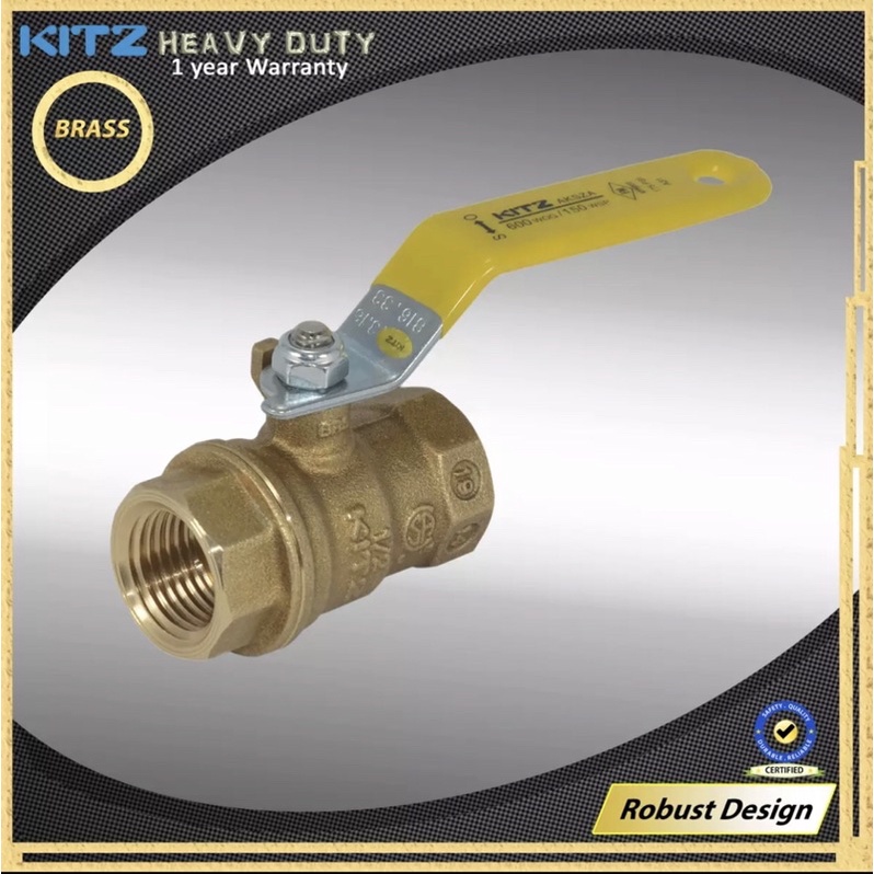 Ball valve 1/2 brass type kitz brand makapal qualiy | Shopee Philippines