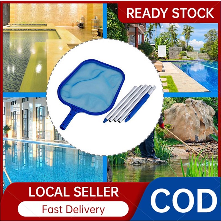Pool Cleaning Net with 45-inch Pole Swimming Pool Cleaner Net with 5 ...