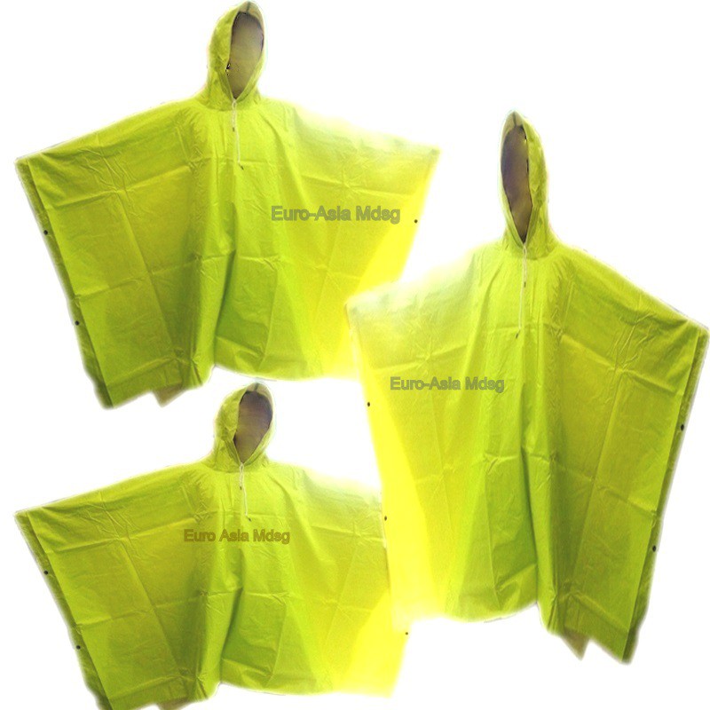 Raincoat Poncho, Neon Green, Rain Coat, Rain Cover, Coat | Shopee ...