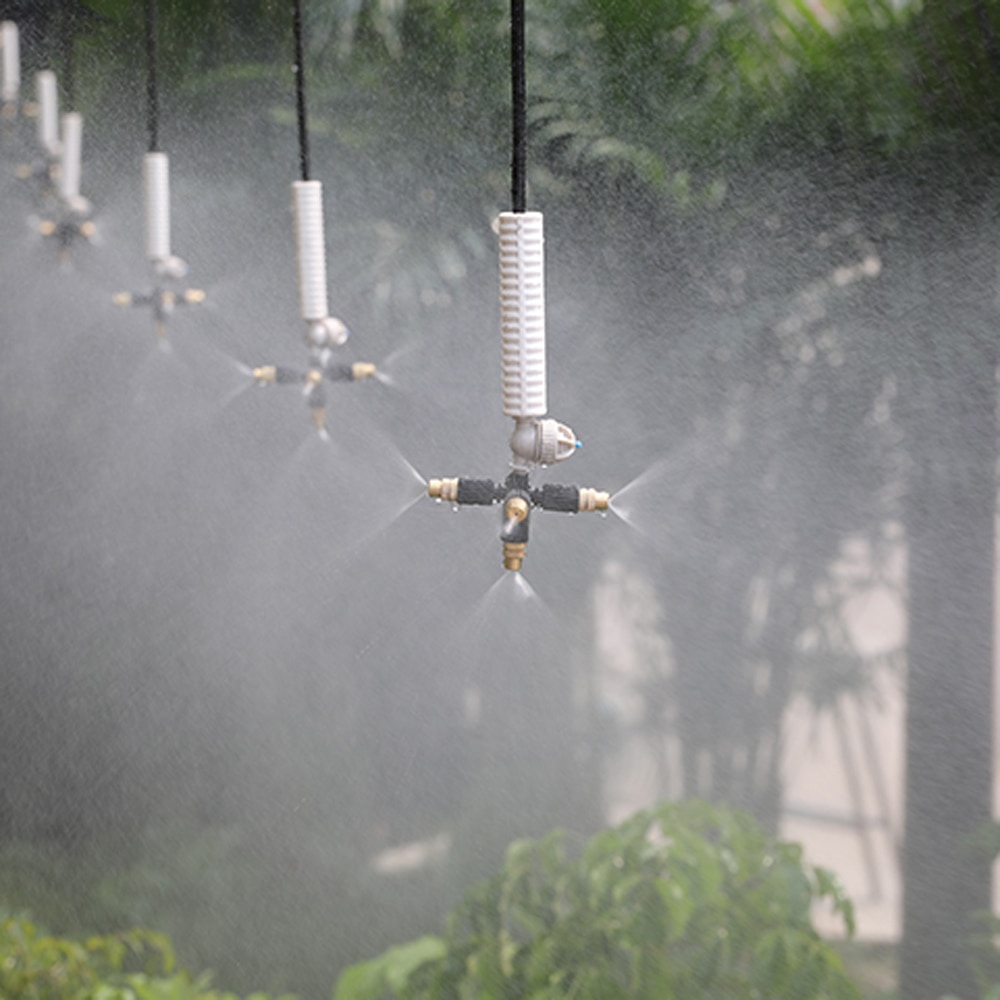 1set 4/5/6/7 Way Hanging Sprinklers Kit 4/7mm Hose With Atomization ...