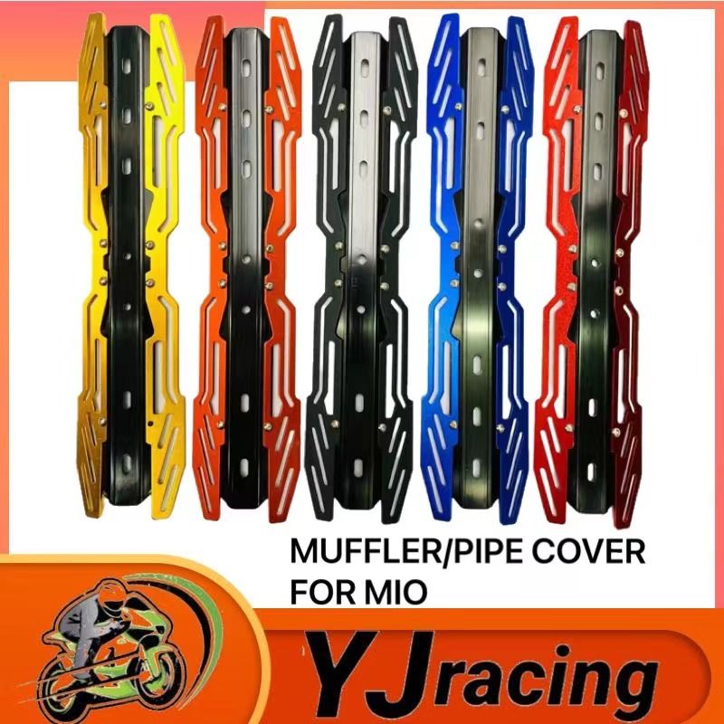 MUFFLER/PIPE COVER YAMAKOTO FOR MIO BLACK GOLD ORANGE BLUE RED | Shopee ...