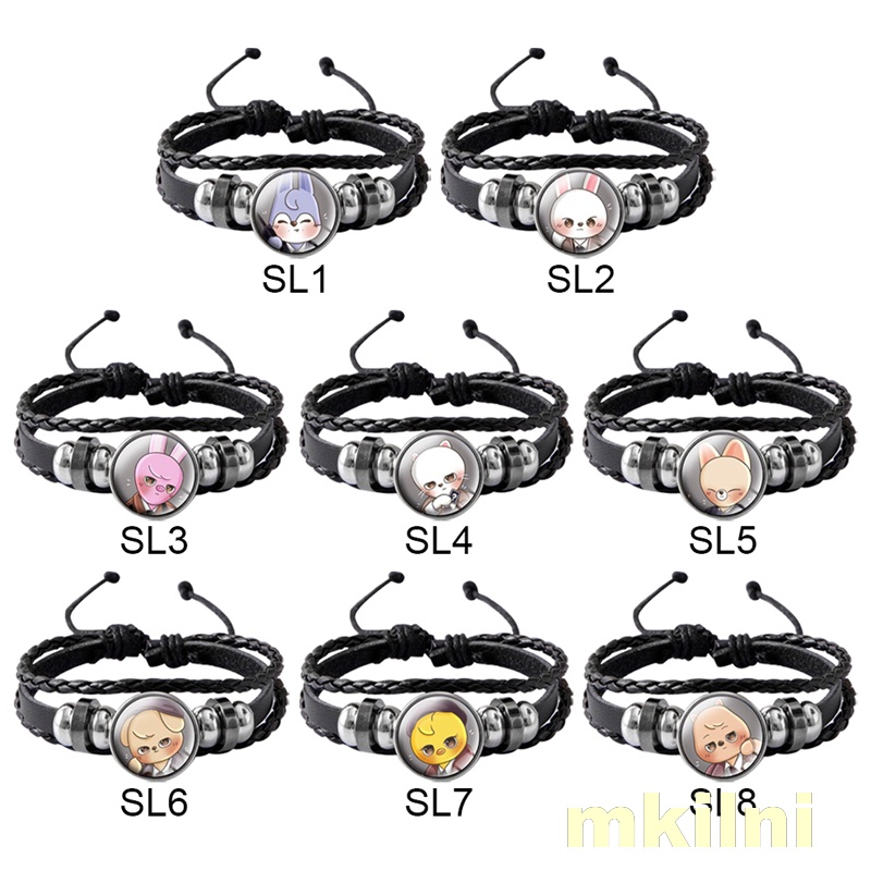 2022 Unisex Stray kids Stray kids skzoo cartoon time gem DIY leather ...