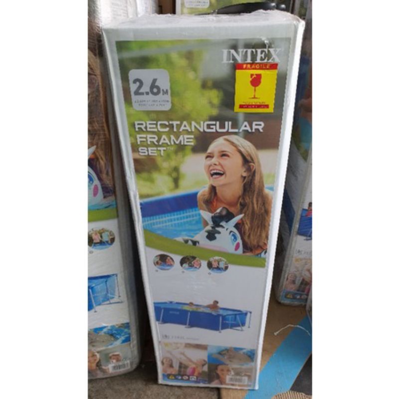 ORIGINAL Intex 2.6m x 1.6m x 0.65m Rectangular Pool 28271 ORIGINAL CoD ...