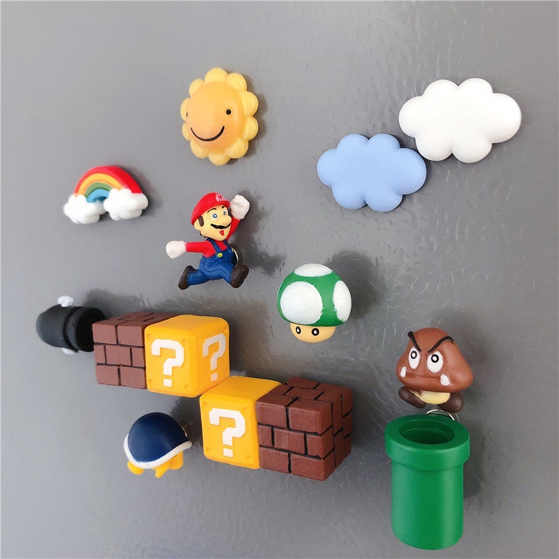Super Mario Fridge Magnet Sticker Home Refrigerator Decoration Creative ...