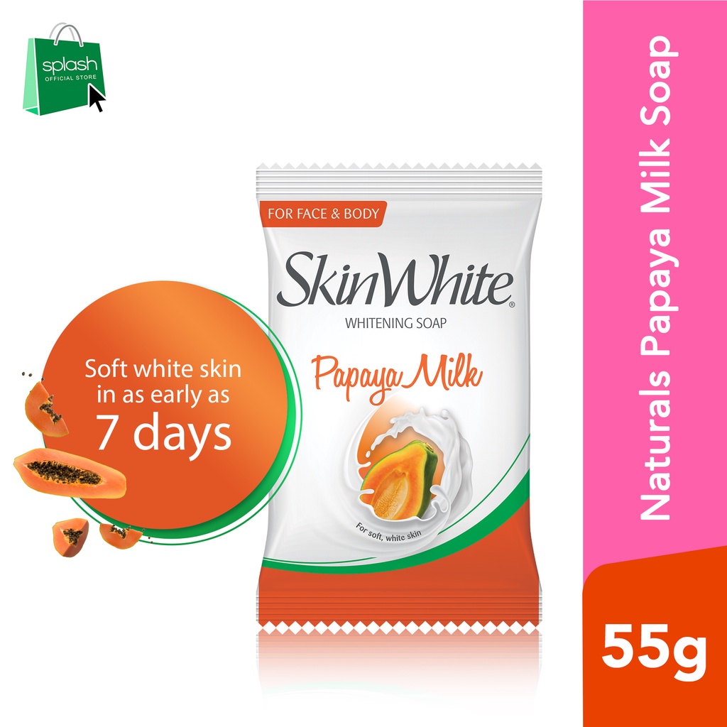 SkinWhite Whitening Natural Papaya Milk Soap 55g | Shopee Philippines