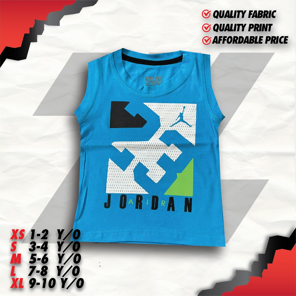 JORDAN INSPIRED MUSCLEE TEE SANDO FOR KIDS | Shopee Philippines