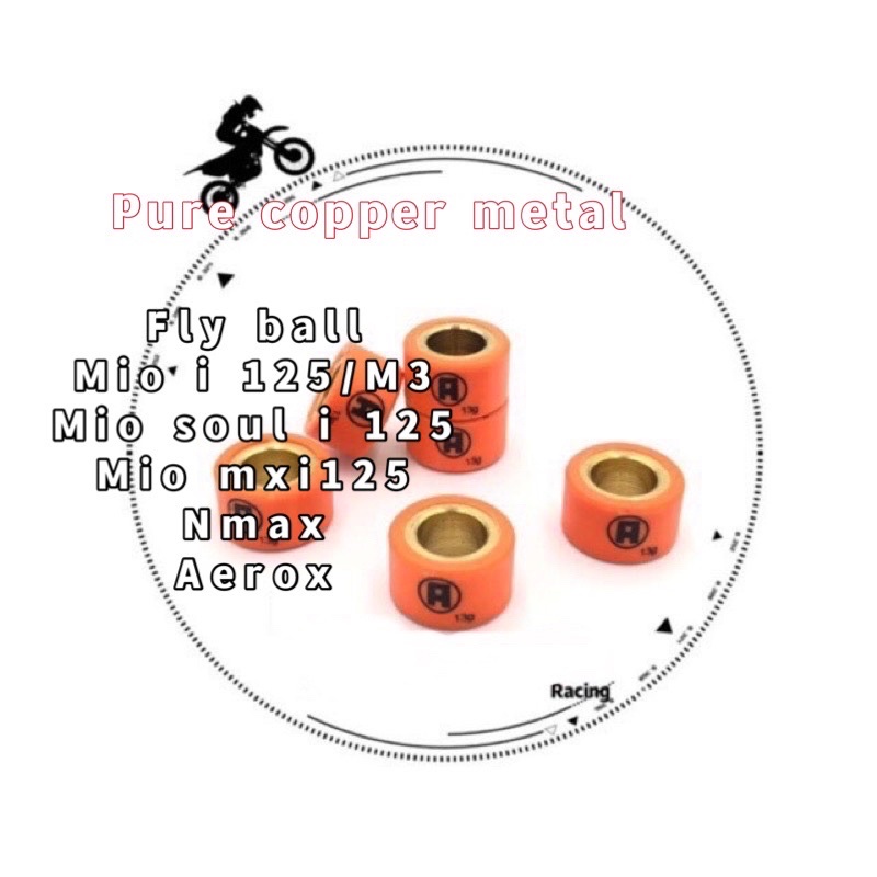pure copper metal fly ball mio i 125,Gt125,mio soul i 125,mxi125,nmax ...