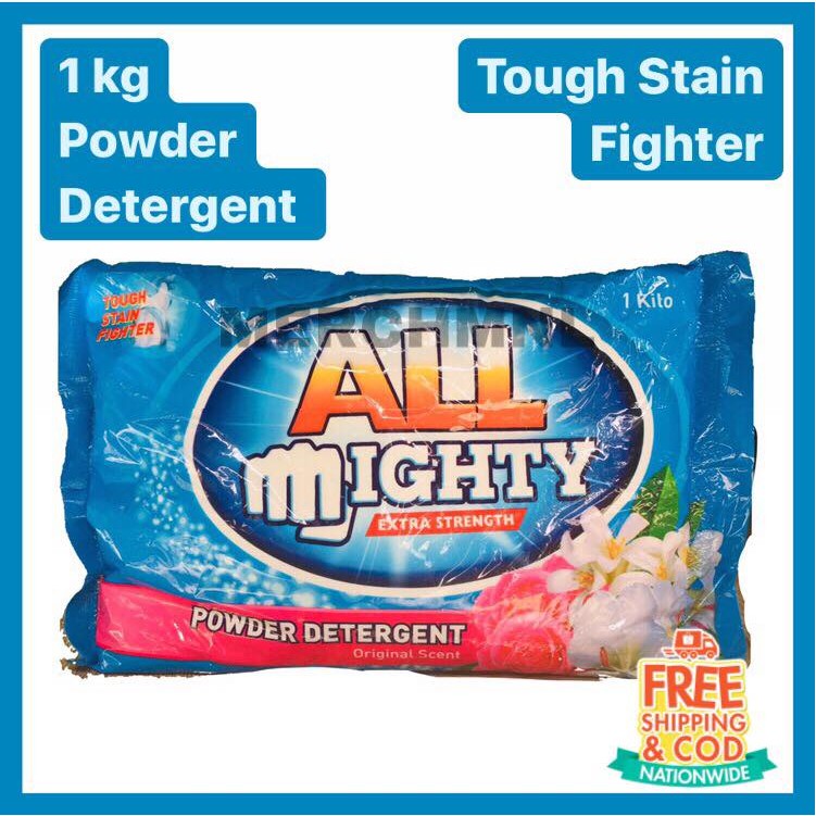 All Mighty Clean Detergent Powder Tough Stain Fighter - Powder (Blue ...