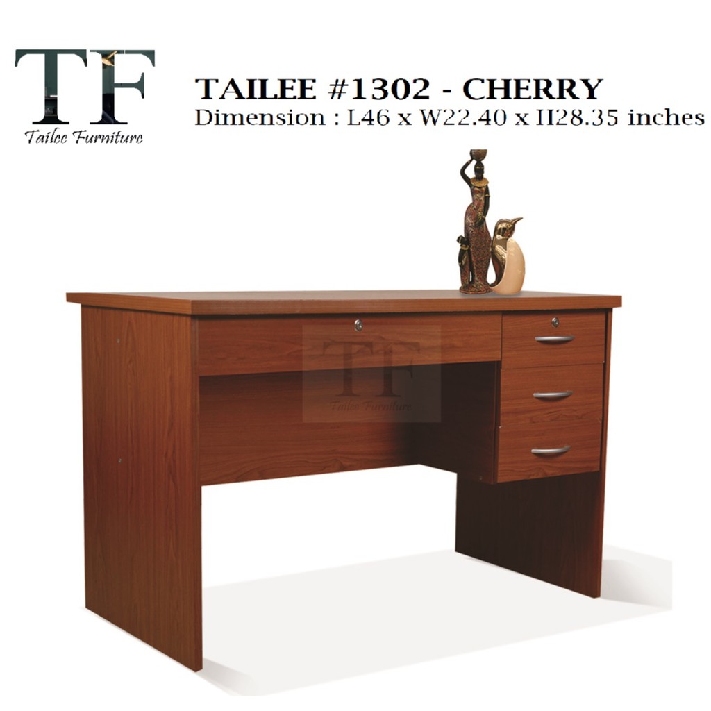 OFFICE TABLE with 4 DRAWERS and LOCK - TAILEE #1302 | Shopee Philippines