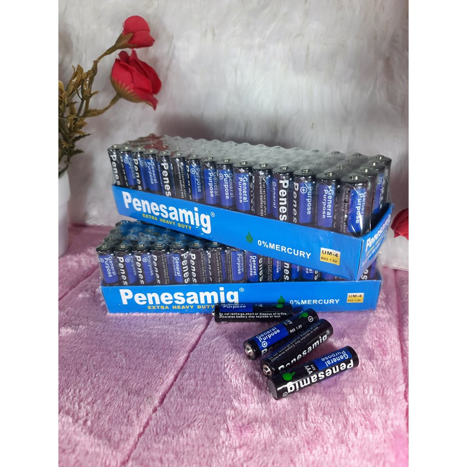 PENESAMIG EXTRA HEAVY DUTY AAA BATTERY ( 60 PCS ) | Shopee Philippines