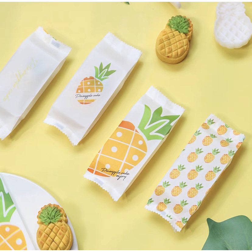 25 pcs Plastic SEAL Nastar Taiwan 4.5 x 13.5 cm pineapple cake cookies ...