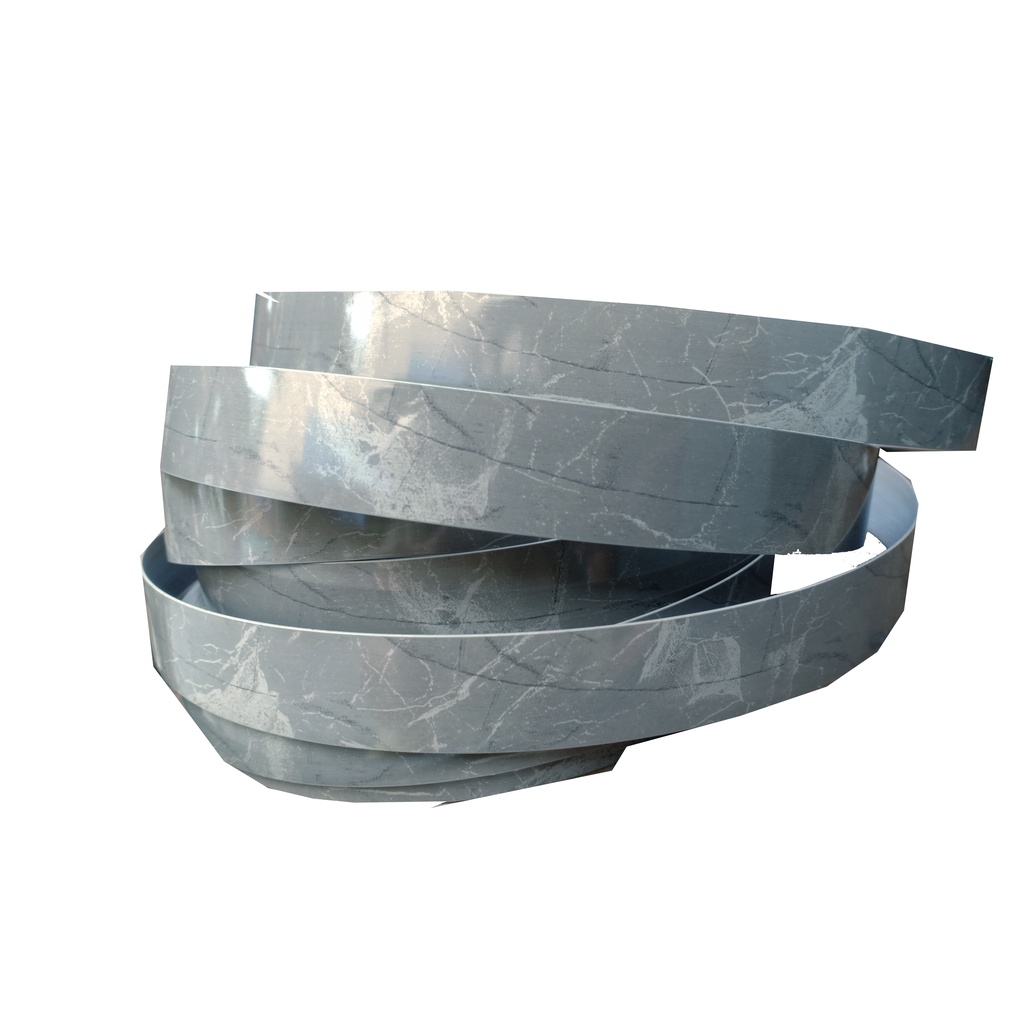 Glossy Grey Stone Edging / Edge Banding / UNICA Laminated Edge Banding ...