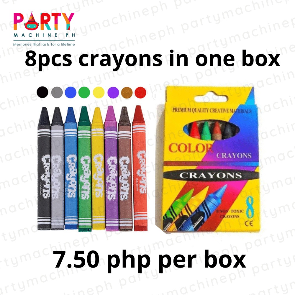 12pcs 8 colors crayons | Shopee Philippines