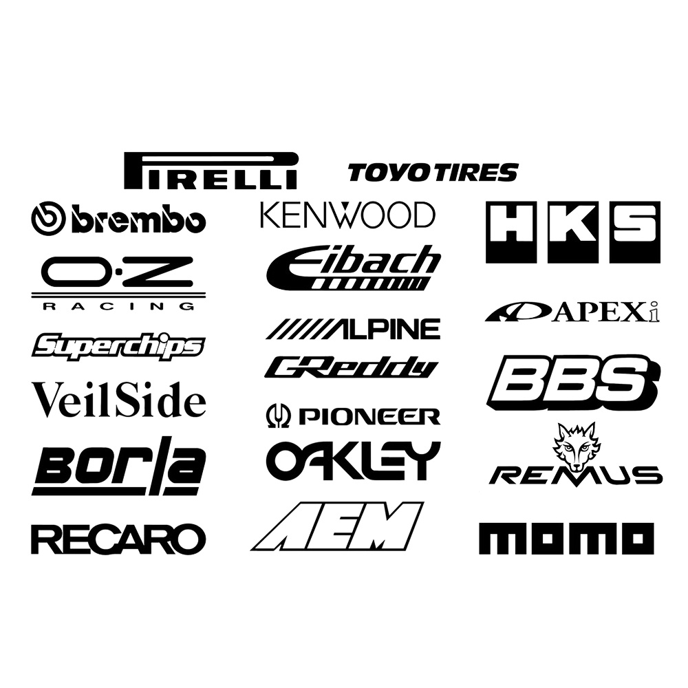 Car Sponsors Racing Decals Sticker Batch 2 Sold Per Piece Only 20cm/8in ...