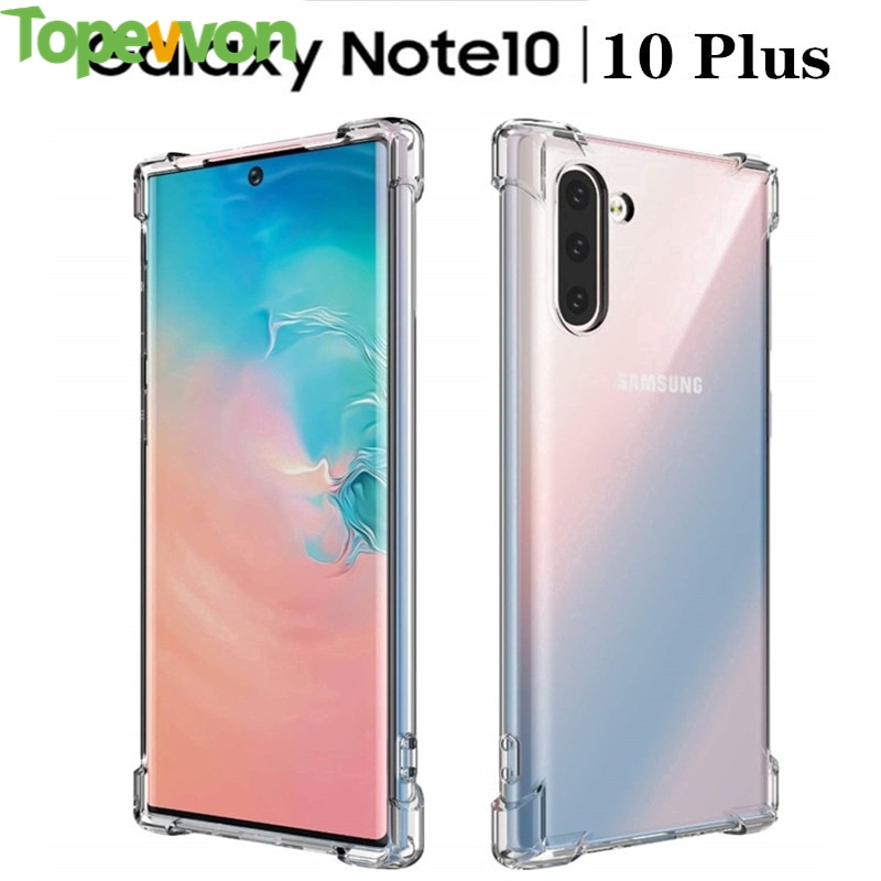 Samsung Galaxy Note 10 Plus Phone Case, Clear Shockproof Bumper Cover ...
