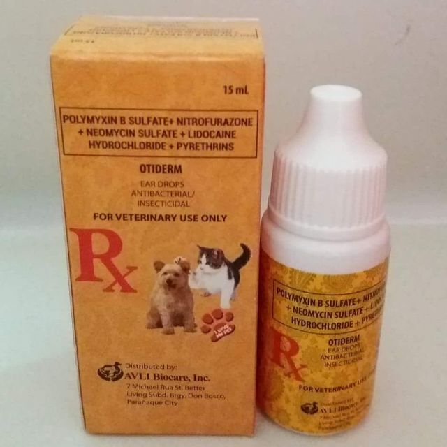 OTIDERM - Ear Drops Kills Ear Mites & Treats Infections | Shopee ...