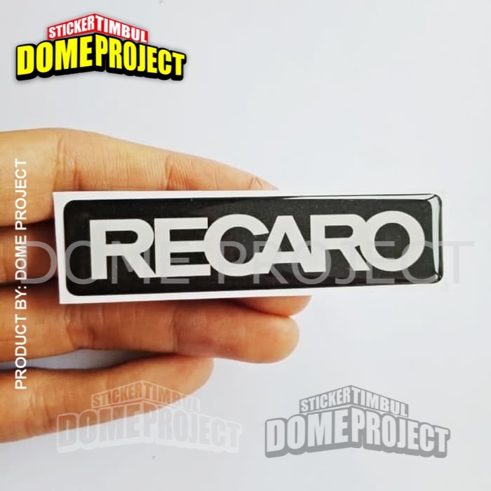 RECARO EMBLEM MOTORCYCLE STICKER FLEXIBLE embossed RESIN STICKER CAR ...
