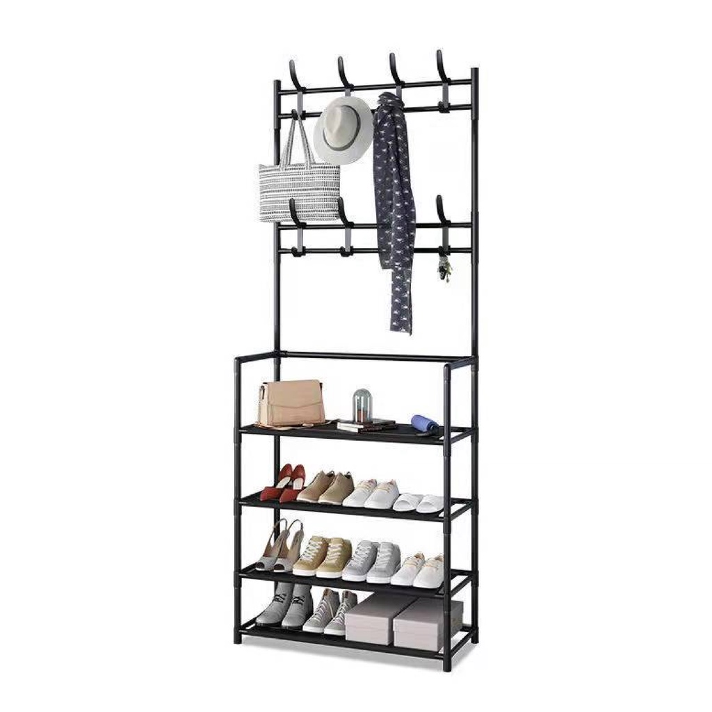 Multifunctional Shoe Rack Organizer Simple Floor Coat Rack Shoe Hat ...