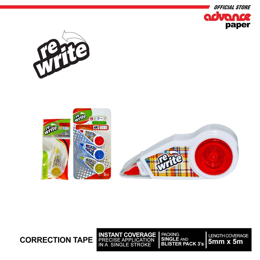 Re-write Correction Tape CT04 | Shopee Philippines