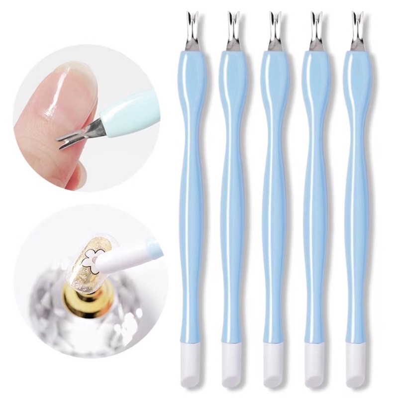 1pc cuticle remover and silicone press for fake nails nail accessories ...