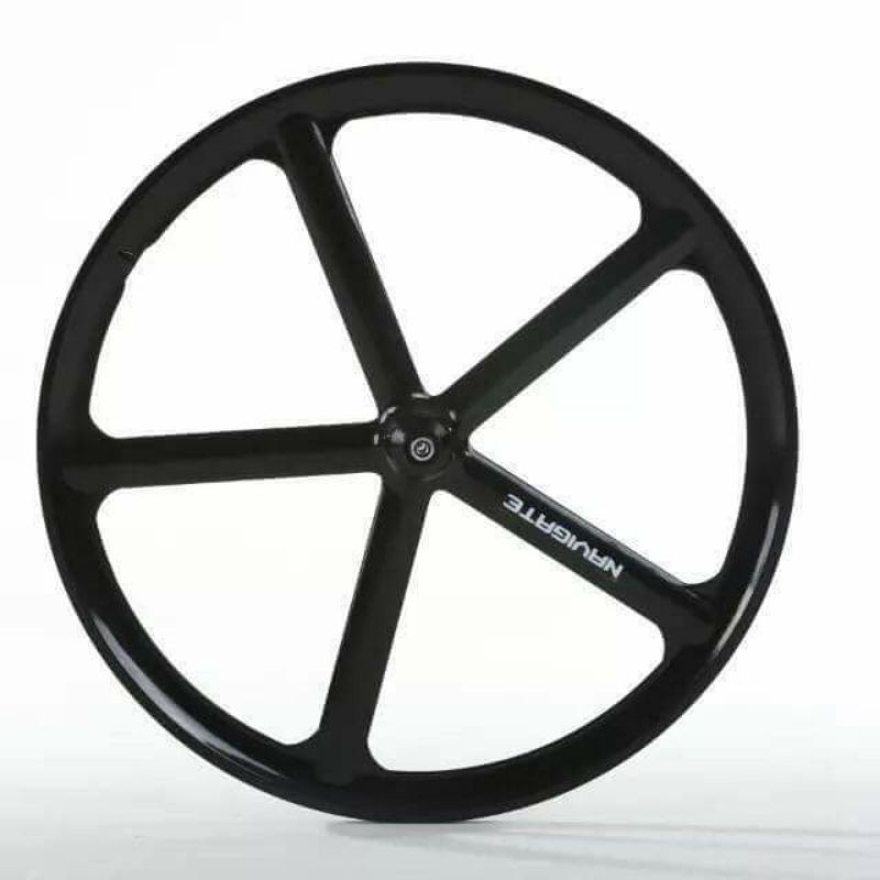 NAVIGATE 5 SPOKE GLOSSY BLACK AND WHITE 4680 EACH FRONT ONLY ALLOY 700C ...