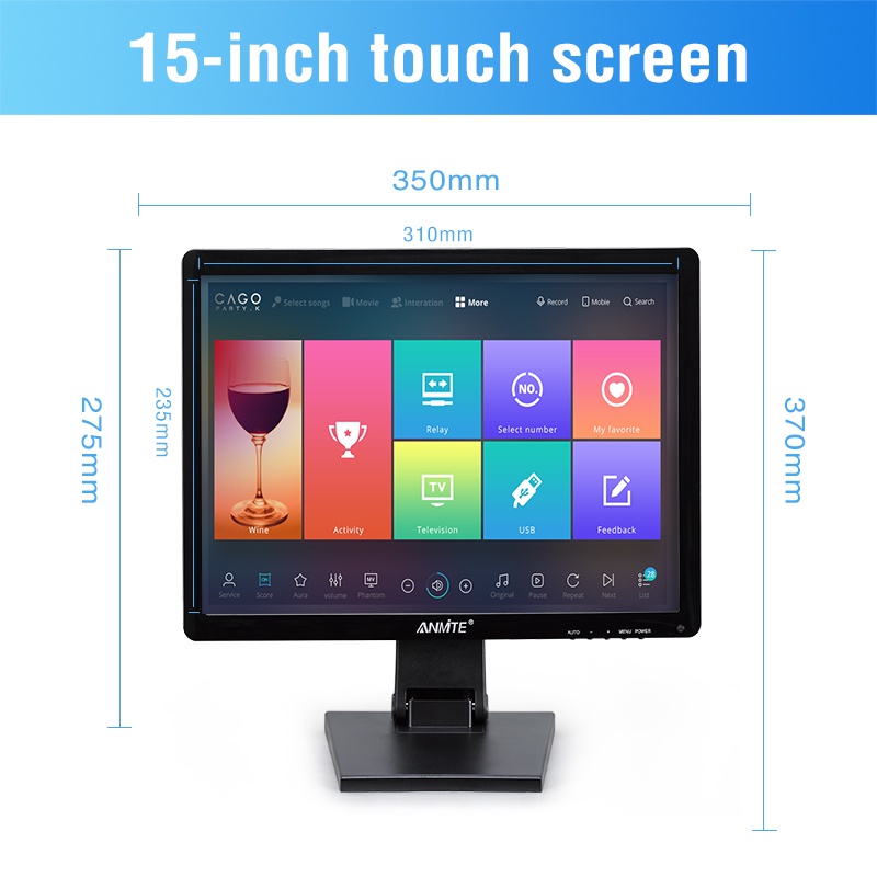 Anmite 15 Capacitive Touch Screen Monitor HDMI Computer Resistive Pos ...