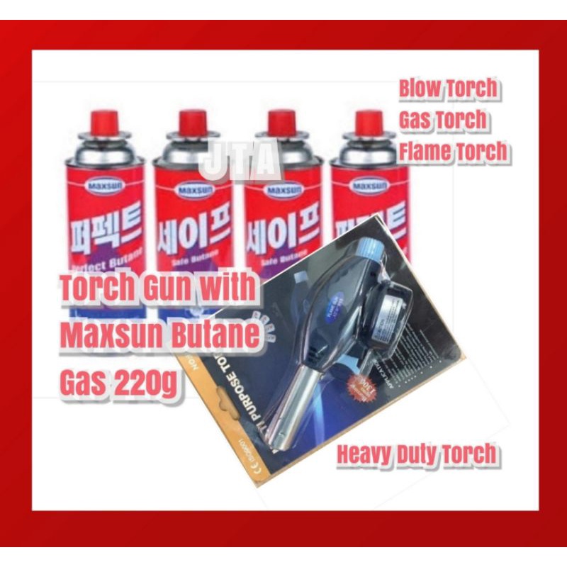 butane Torch with Maxsun Butane Gas 220g | Shopee Philippines