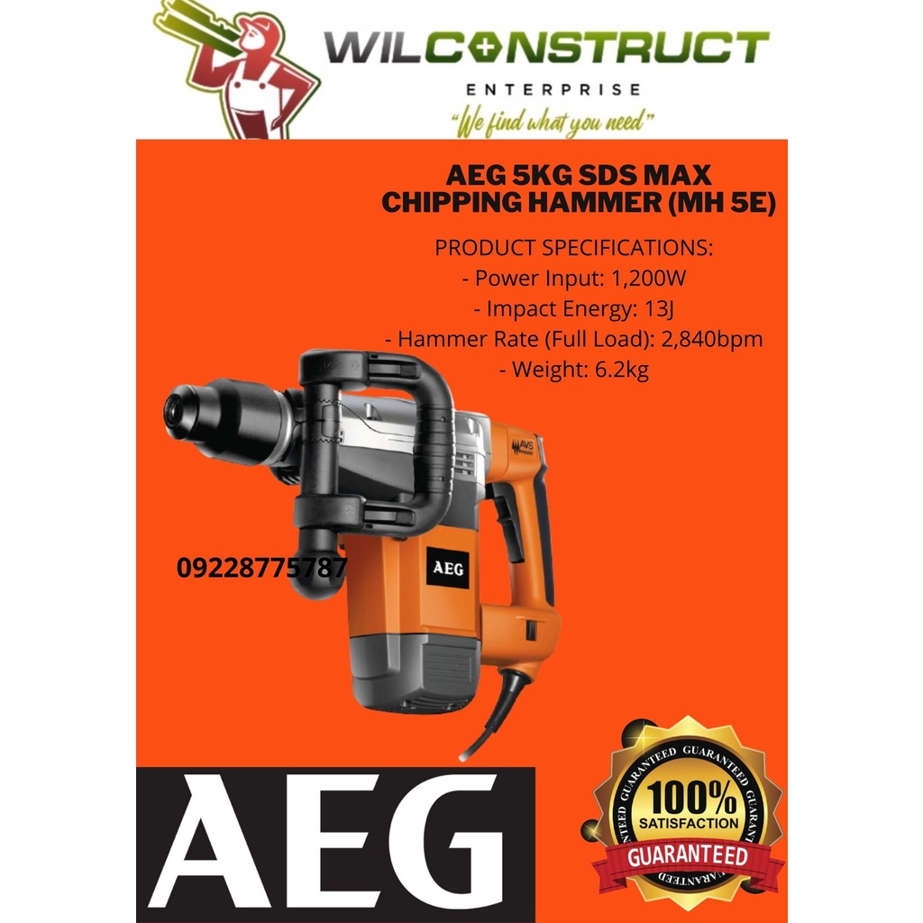 AEG 5kg SDS Max Chipping Hammer (MH 5E) | Shopee Philippines