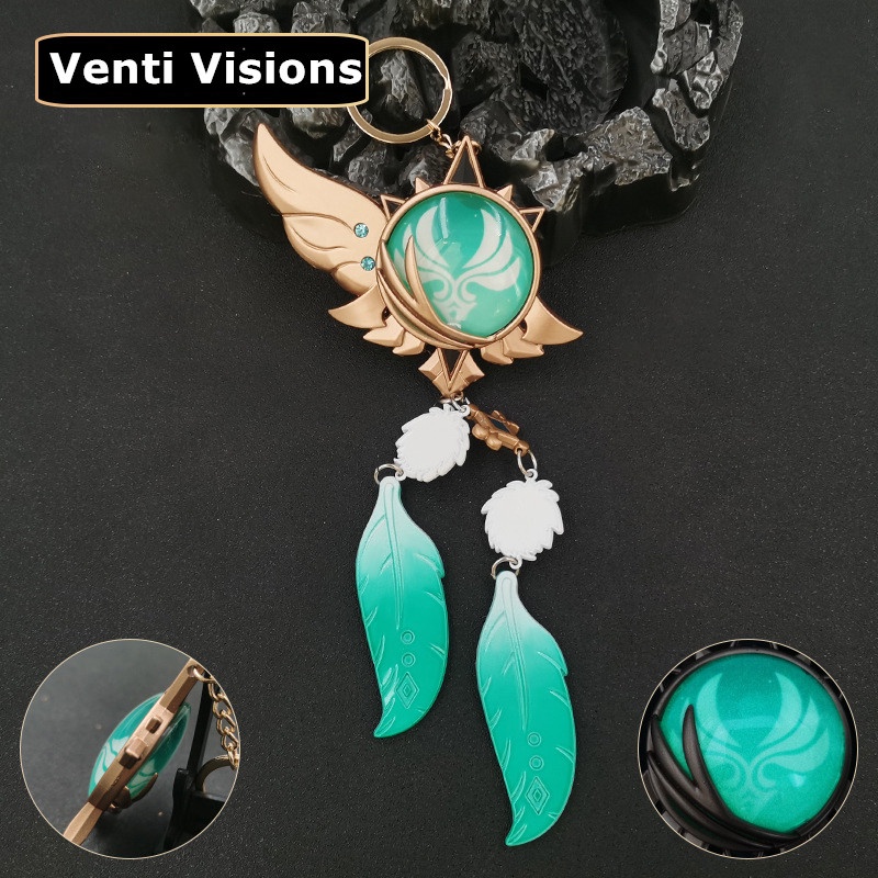 Genshin Impact Venti Visions Anime Props Game Cosplay pendant keychain ...