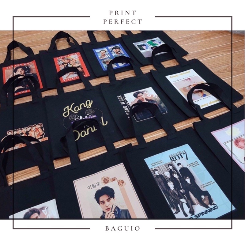 CUSTOMIZED BLACK OXFORD TOTE BAG WITH DTF PRINT | Shopee Philippines