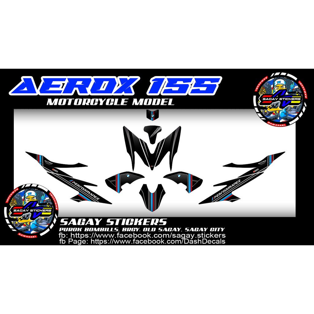 Aerox 155 v1 Motorcycle Sticker Decals | Shopee Philippines