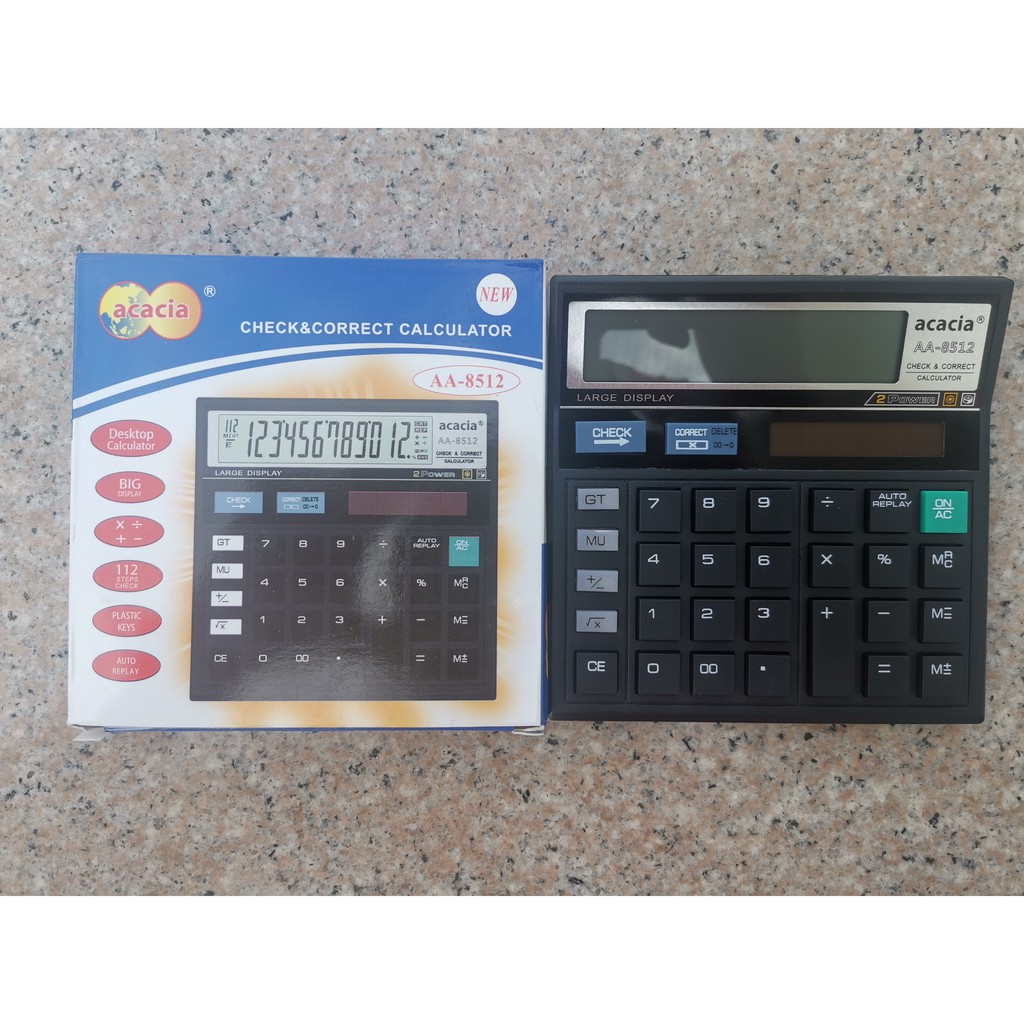 [Acacia] check&correct calculator (AA-8512) | Shopee Philippines