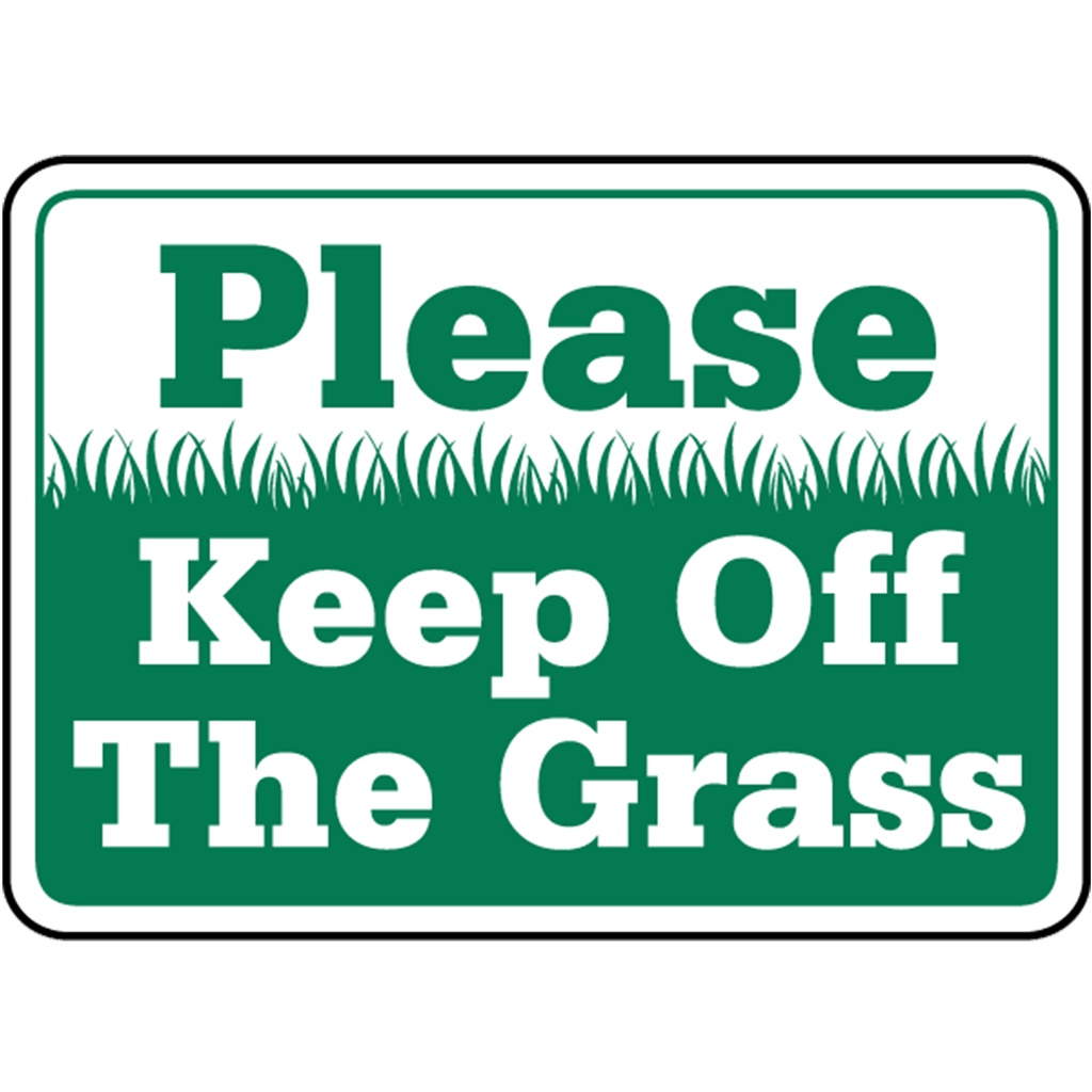 Please Keep Off the Grass - Green - Laminated Signage - A4 Size (2 ...